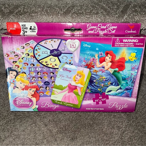 Disney | Toys | Cardinal Disney Princess Puzzle Card Bingo Game Set ...